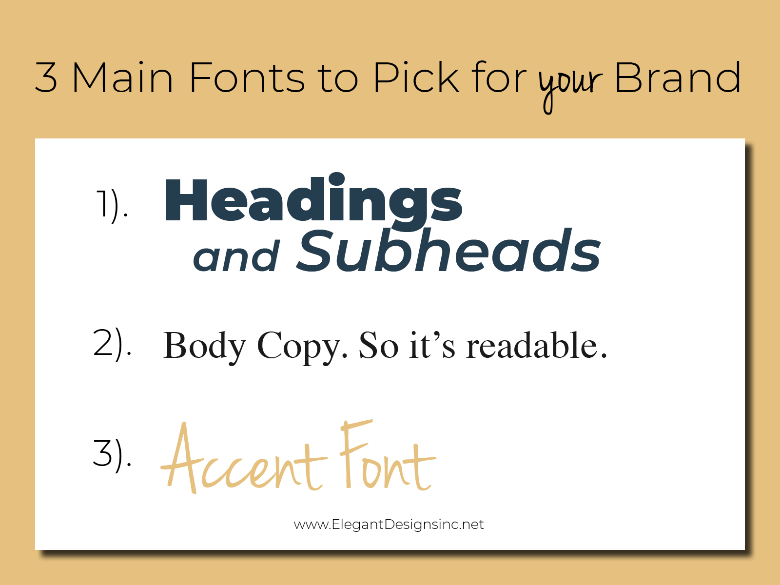 Simple Steps for Picking Fonts to Create a Brand You'll Love! - Elegant ...